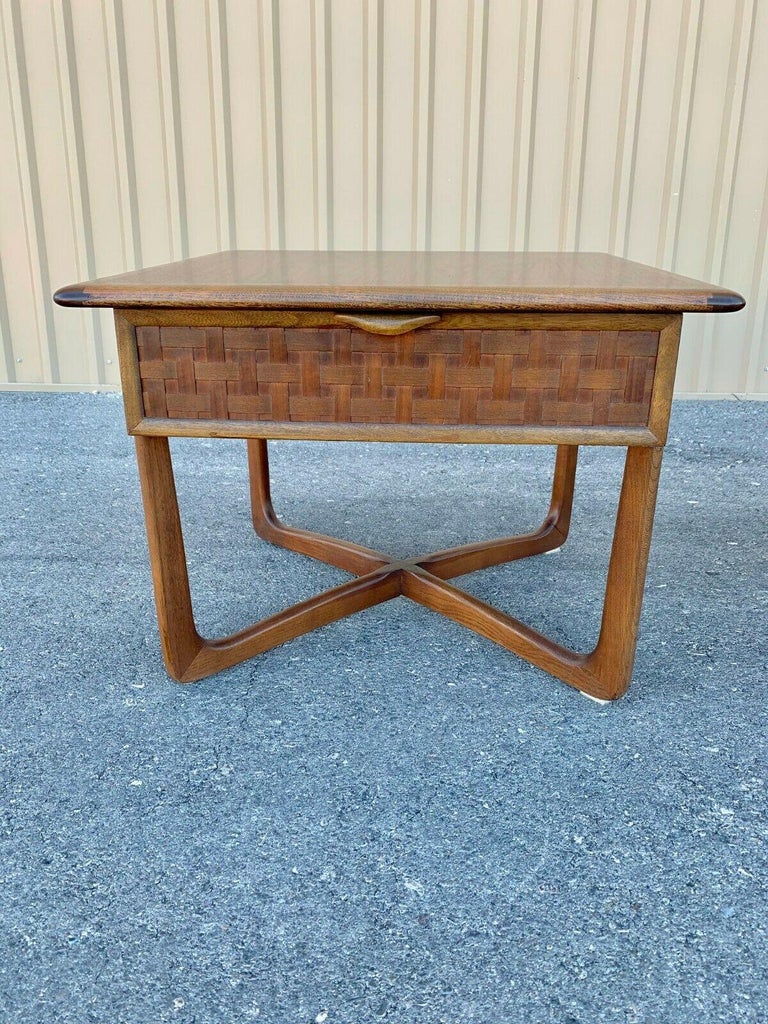 MCM Mid-Century Modern Pair of Lane Perception End Tables Walnut Wood ...