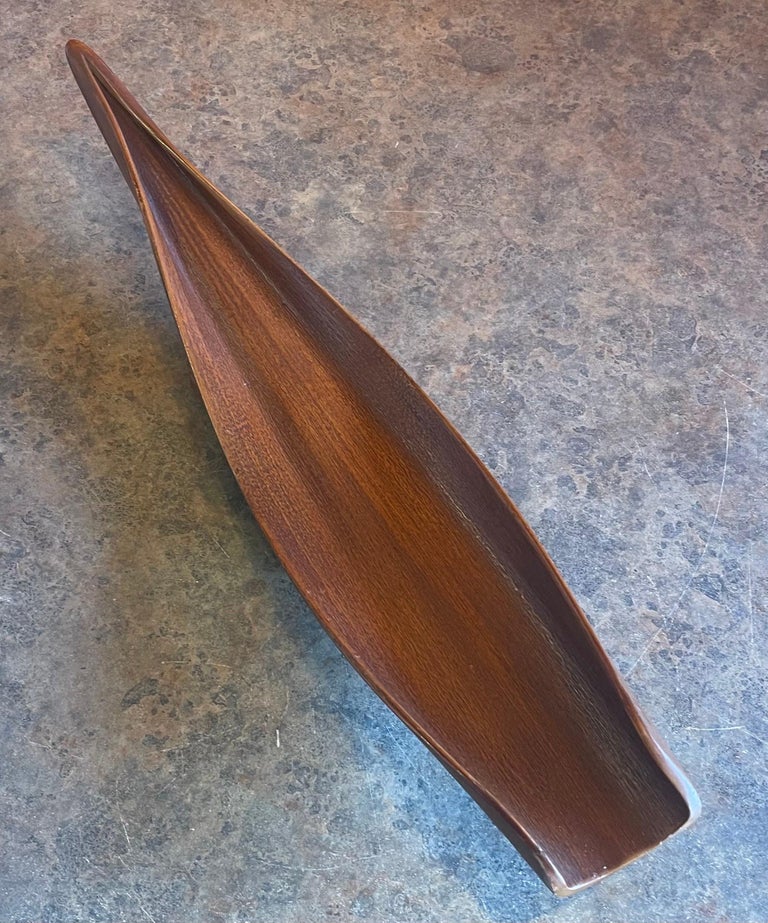 MCM Palm Frond / Leaf Sculpture in Teak For Sale at 1stDibs