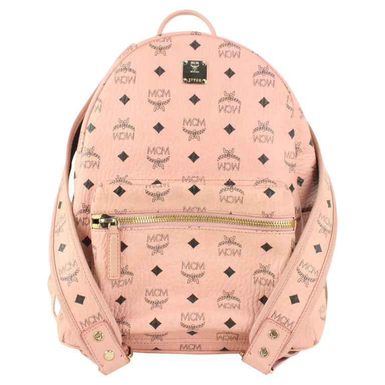 MCM Pink Monogram Visetos Side Stud Stark Backpack 928mcm58 For Sale at ...