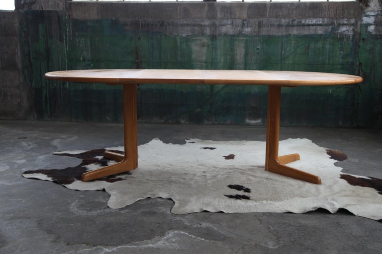 MCM Round to Oval Dining Table w/ Leaves + 4 Chairs by Gudme Jl Moller ...