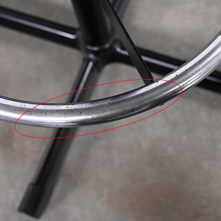 MCM Samsonite Black Vinyl Faux Leather and Chrome Bar or Counter Stools ...