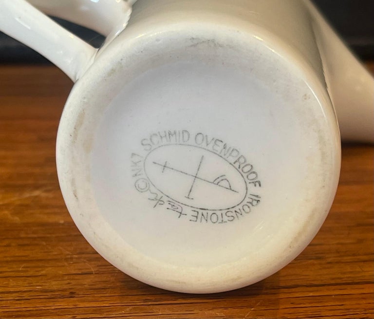 MCM Small Ironstone Porcelain Pitcher by Lagardo Tackett for Schmid For ...