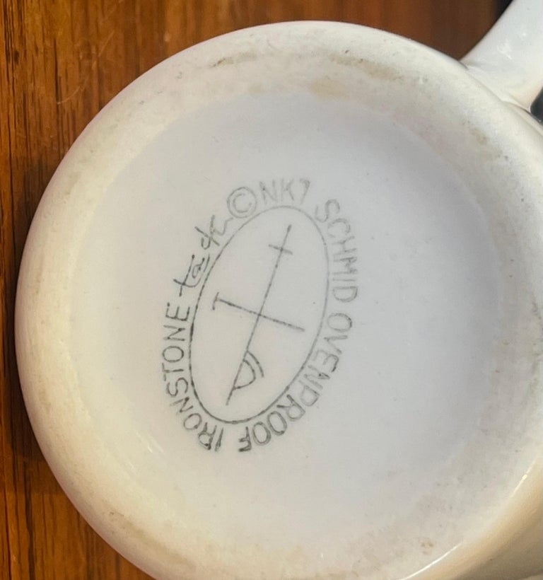 MCM Small Ironstone Porcelain Pitcher by Lagardo Tackett for Schmid For ...
