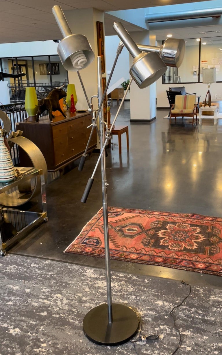 MCM Sonneman Chrome Multi Arm Floor Lamp For Sale at 1stDibs