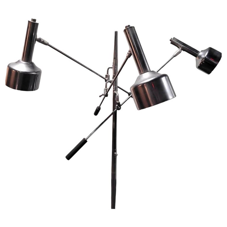 MCM Sonneman Chrome Multi Arm Floor Lamp For Sale at 1stDibs