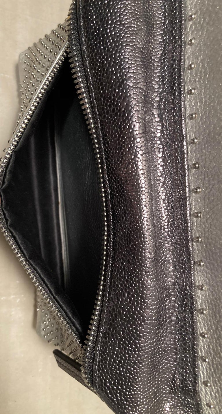 MCM Special Edition Silver Leather Swarovski Crystal Backpack with ...