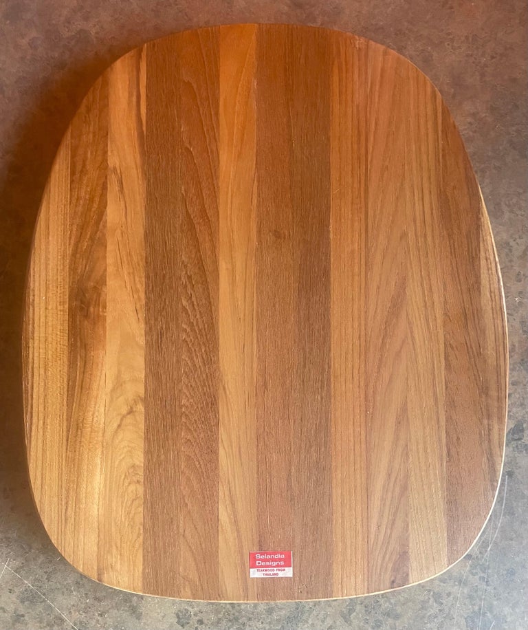 MCM Staved Teak Carving / Cutting Board New / Old Stock in Box by ...