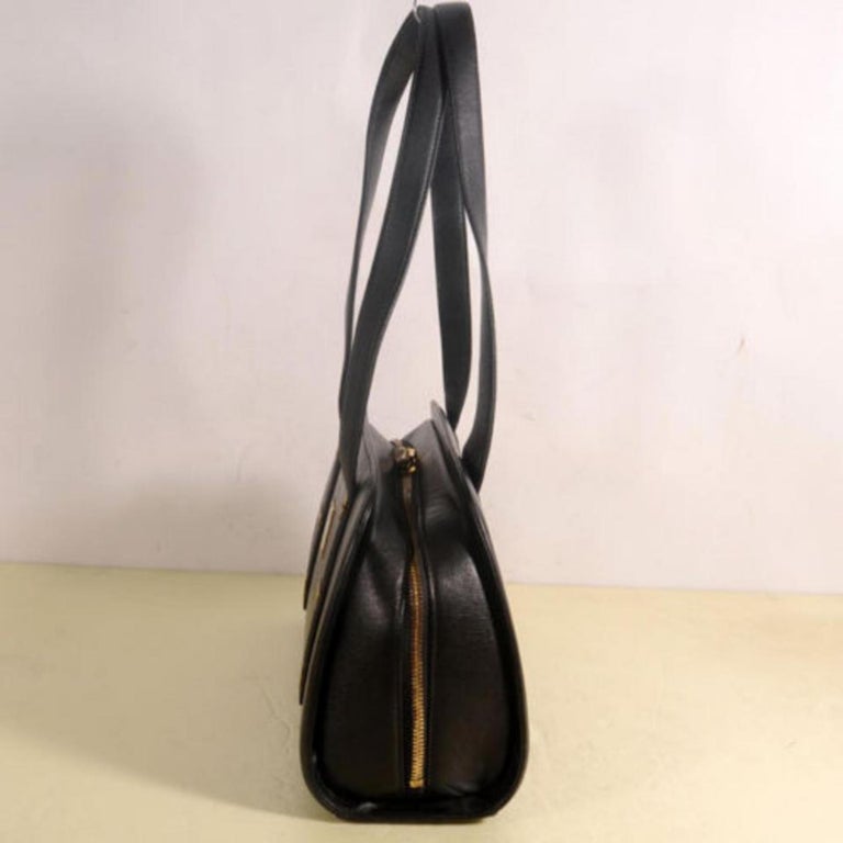 MCM Studded Dome 869507 Black Leather Tote For Sale at 1stDibs