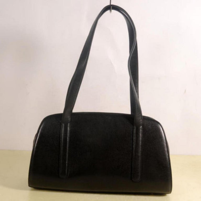 MCM Studded Dome 869507 Black Leather Tote For Sale at 1stDibs