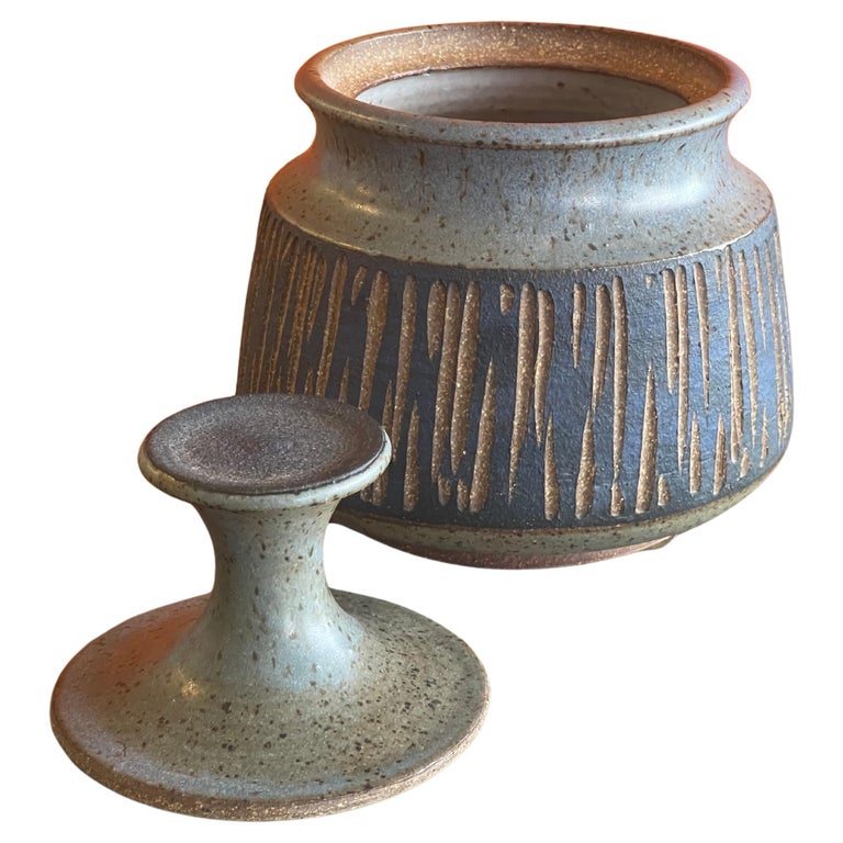 MCM Studio Pottery Lidded Stoneware Vessel by Joel Edwards For Sale at ...