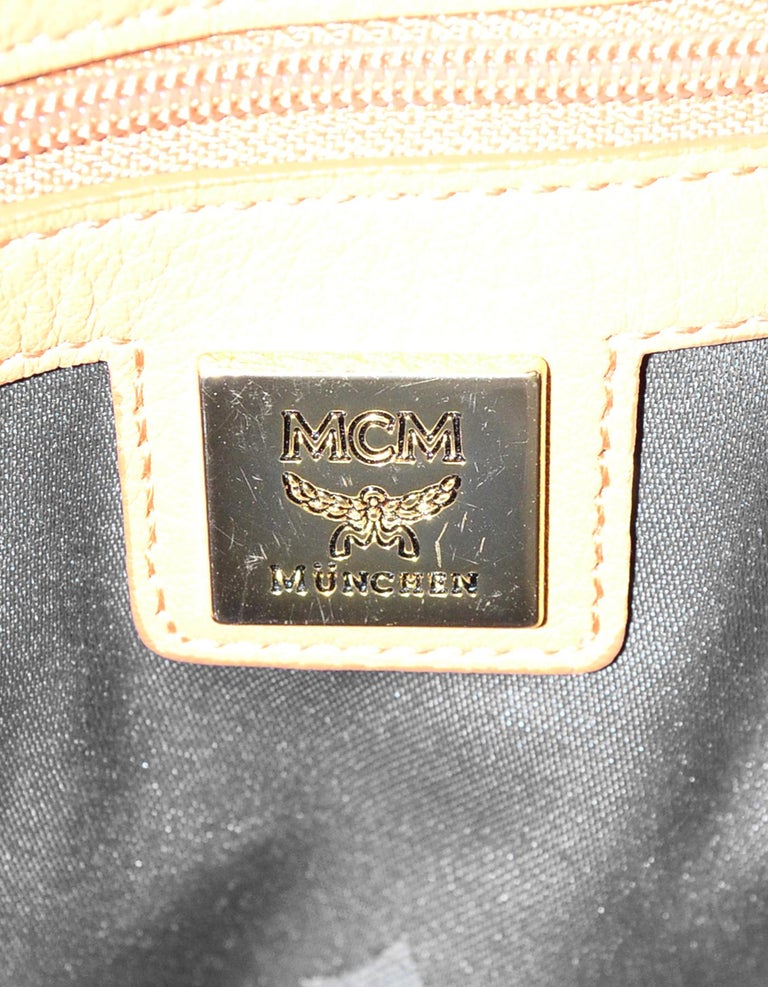 MCM Tan Monogram Star M Stud Large Backpack Bag For Sale at 1stDibs
