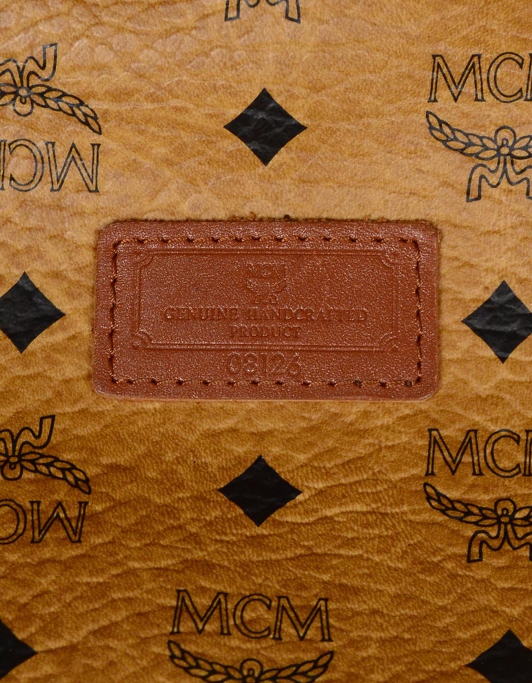 MCM Tan Monogram Tote Bag w/ Long Straps For Sale at 1stDibs