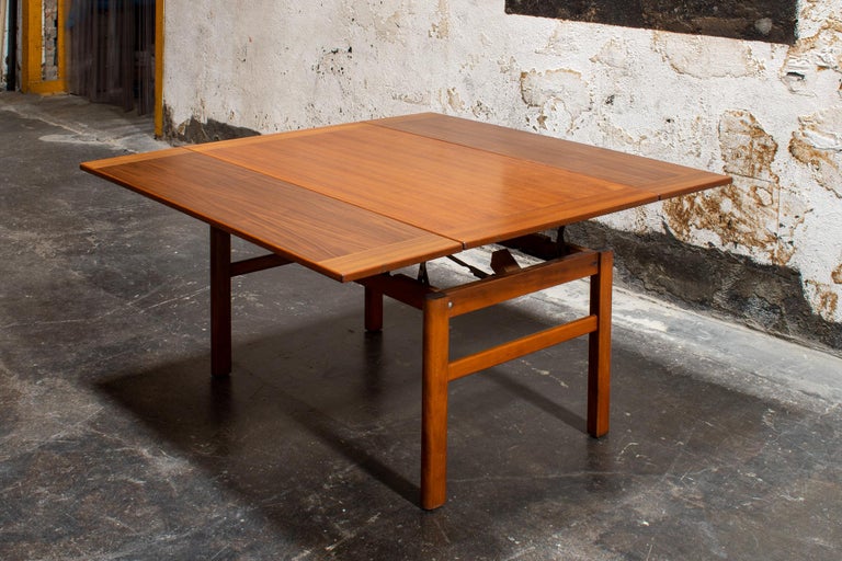 MCM Teak Expandable Adjustable Height Coffee Table For Sale at 1stDibs ...