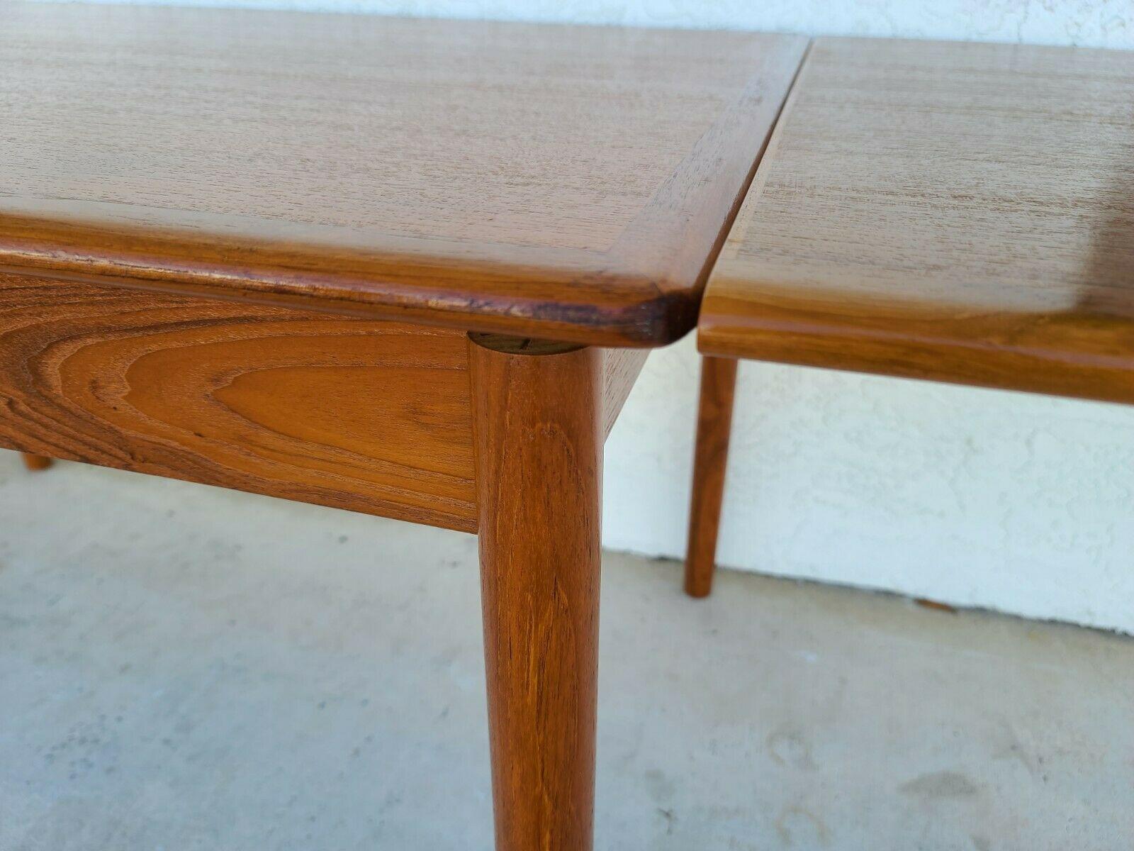 MCM Teak Extendable Dining Table Denmark For Sale at 1stDibs | mcm teak ...