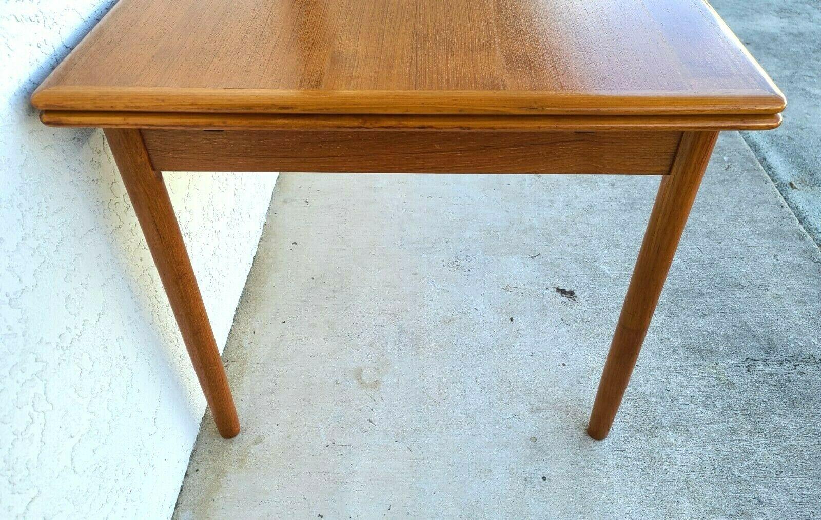 MCM Teak Extendable Dining Table Denmark For Sale at 1stDibs | mcm teak ...
