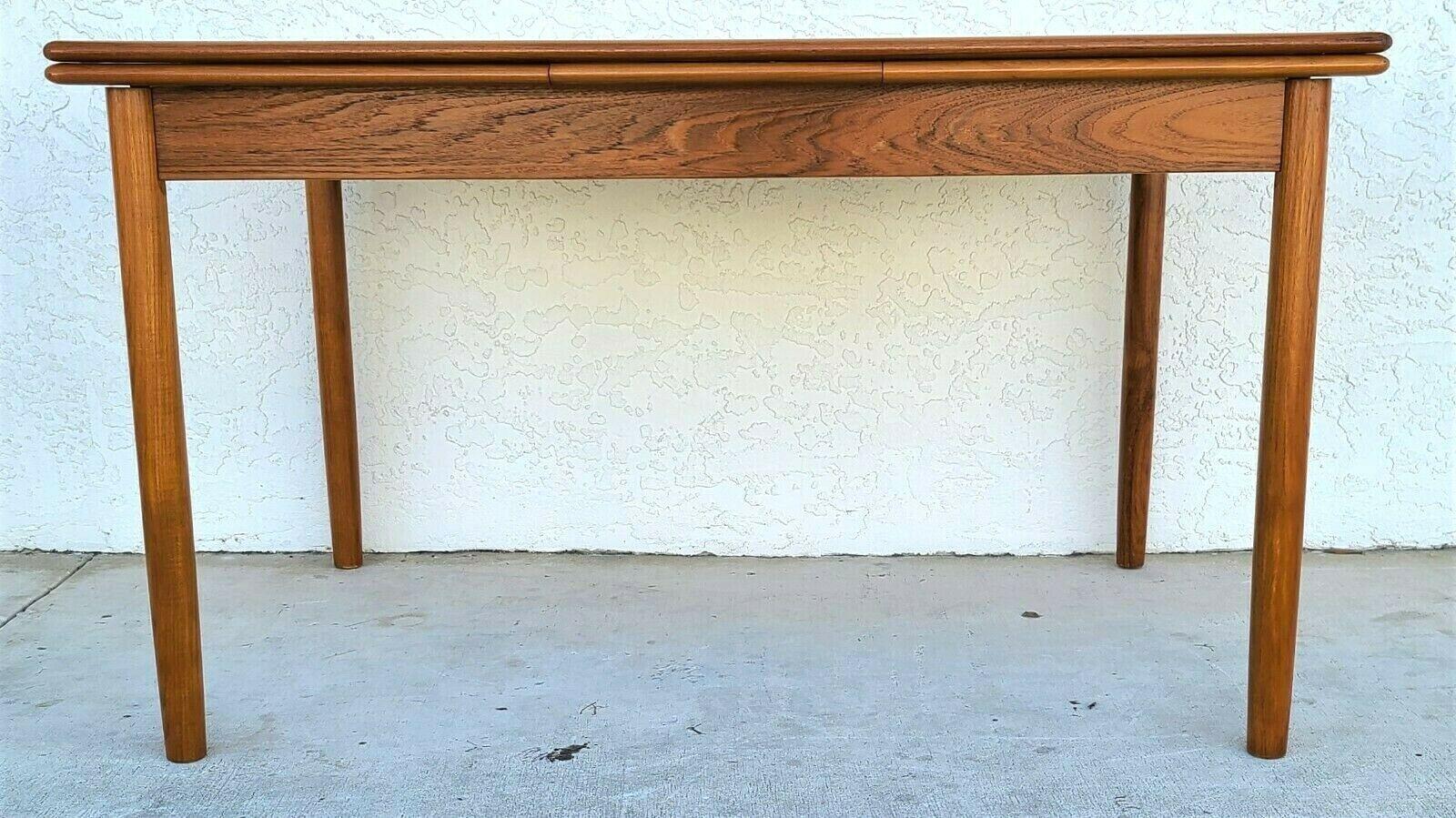 MCM Teak Extendable Dining Table Denmark For Sale at 1stDibs | mcm teak ...