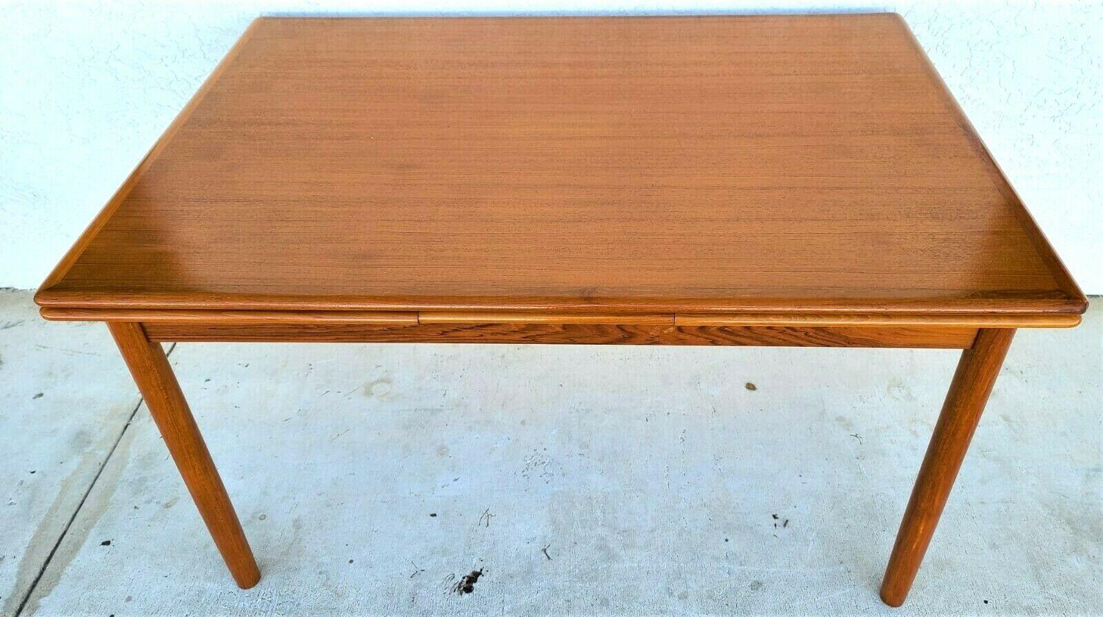 MCM Teak Extendable Dining Table Denmark For Sale at 1stDibs | mcm teak ...