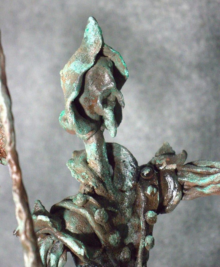 MCM Unique Artist Signed Verdigris Finished Don Quixote Man and Horse ...