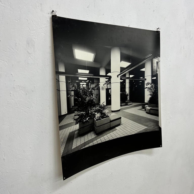 MCM Vintage Art Black and White Building Atrium Old Photograph #1 For ...
