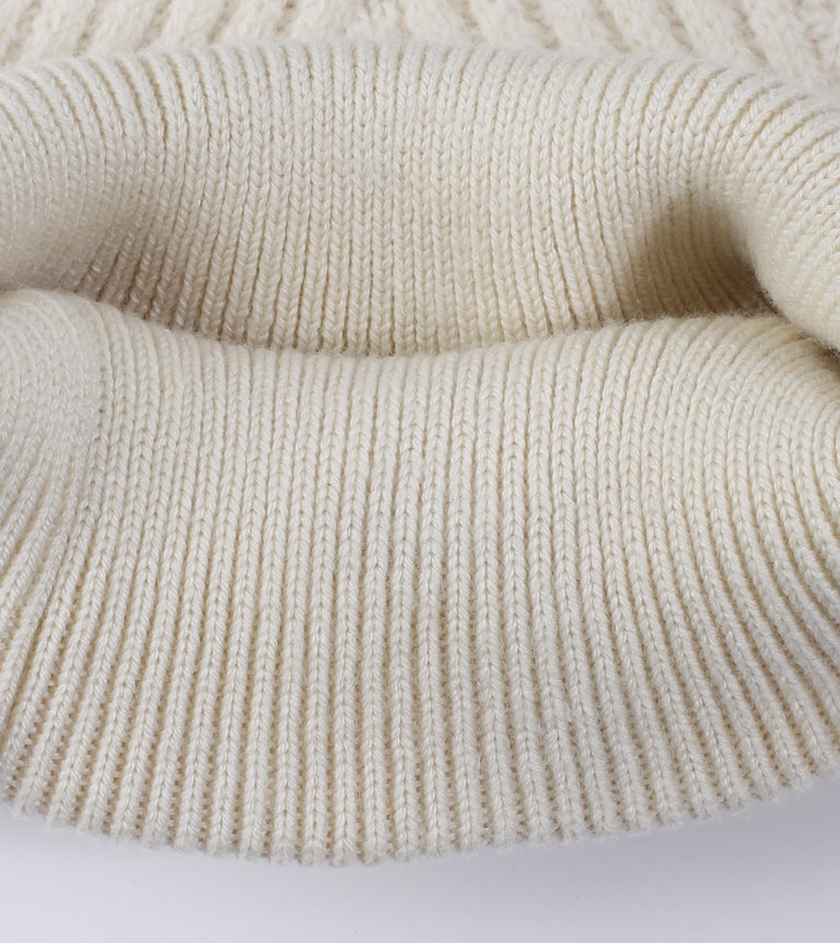 McQ Alexander McQueen Off White Ivory Wool Long Sleeve Turtleneck ...