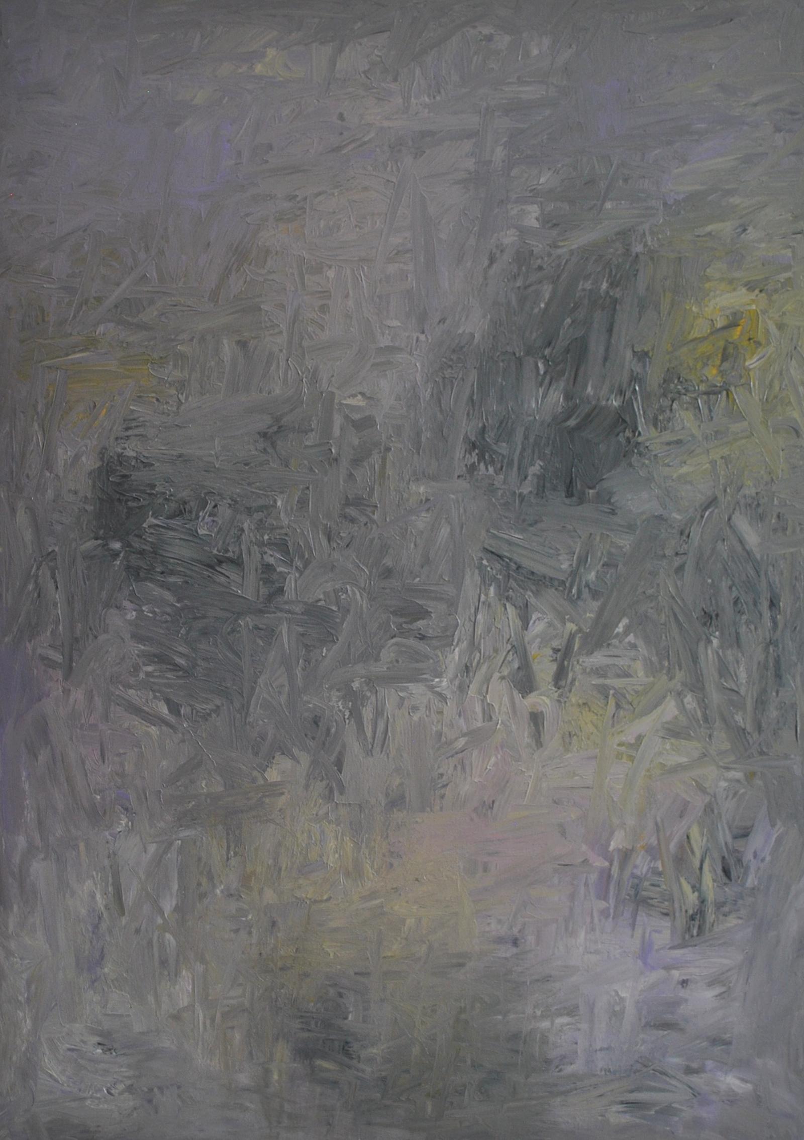 Paul Maxwell - Large Mid Century Modern Abstract Round Painting at ...