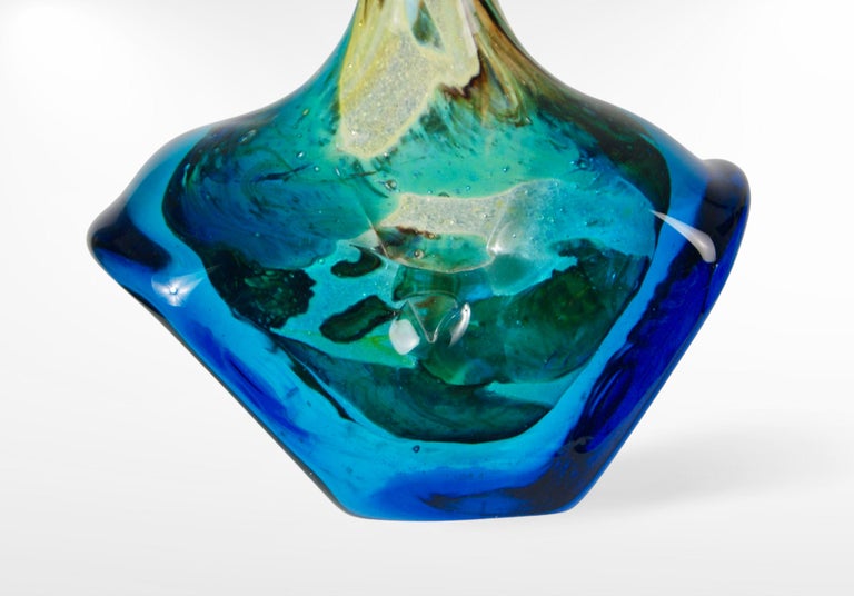 Mdina Glass Axe Fish Vase Signed and Dated 1979 Joseph Said For Sale at ...