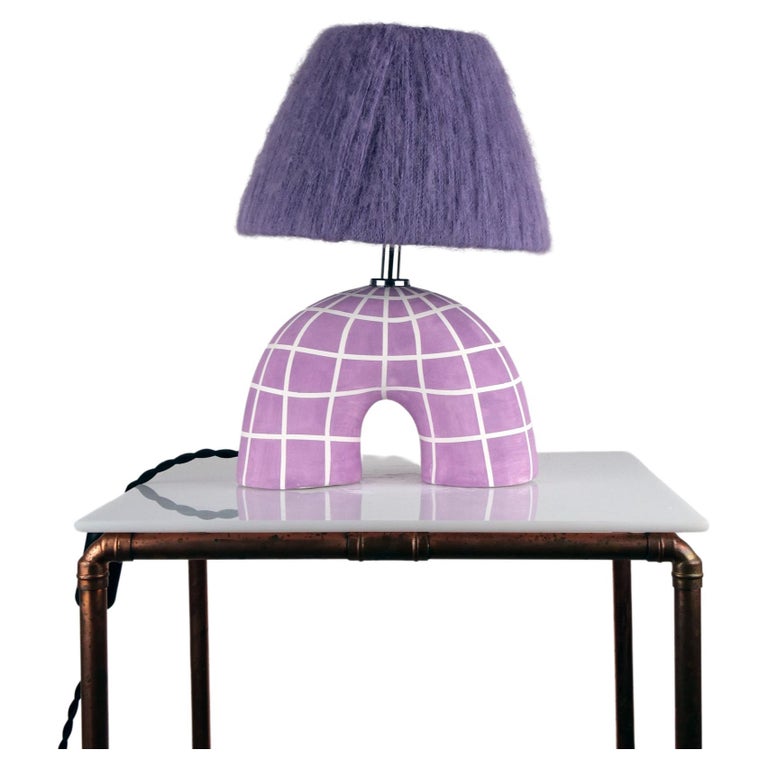 'Me' Table Lamp, Wisteria Check 'Matte' Regular Price For Sale at 1stDibs