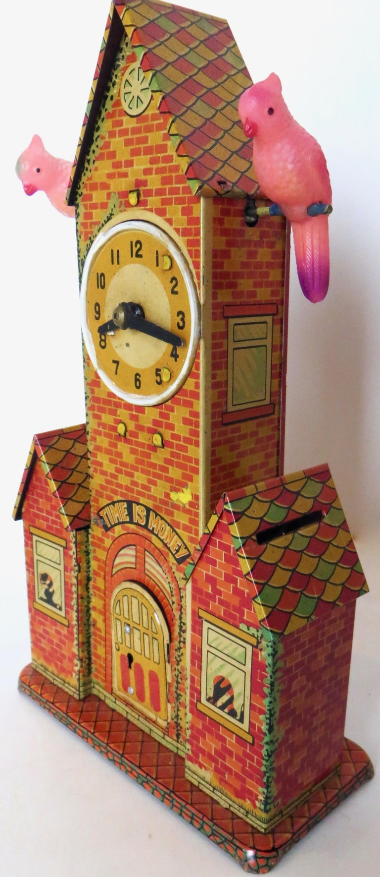 Mechanical Bank "Child's Clock Bank" Japan, circa 1950s For Sale at 1stDibs