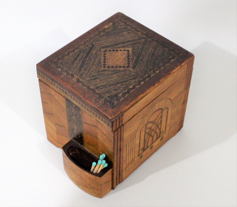 Mechanical Cigarette Dispenser Box with Marquetry Inlay at 1stDibs ...