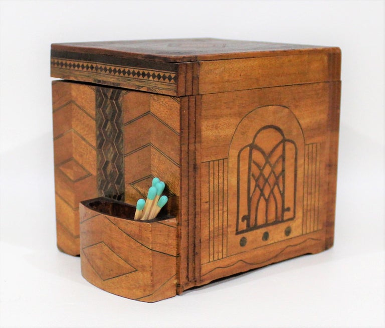 Mechanical Cigarette Dispenser Box with Marquetry Inlay at 1stDibs ...