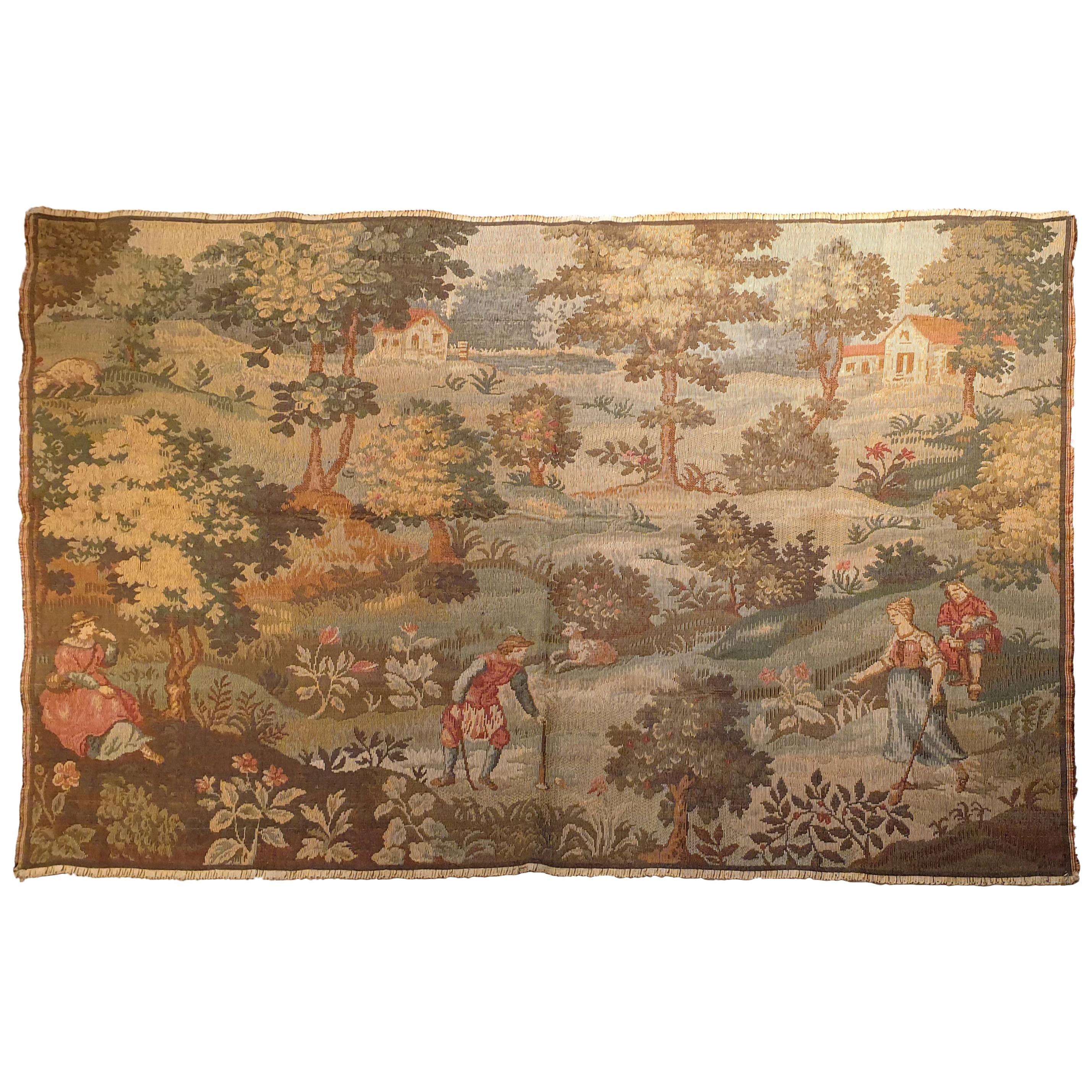 20th Century Copy of Original Tapestry "Racing the Wind" by L. J ...