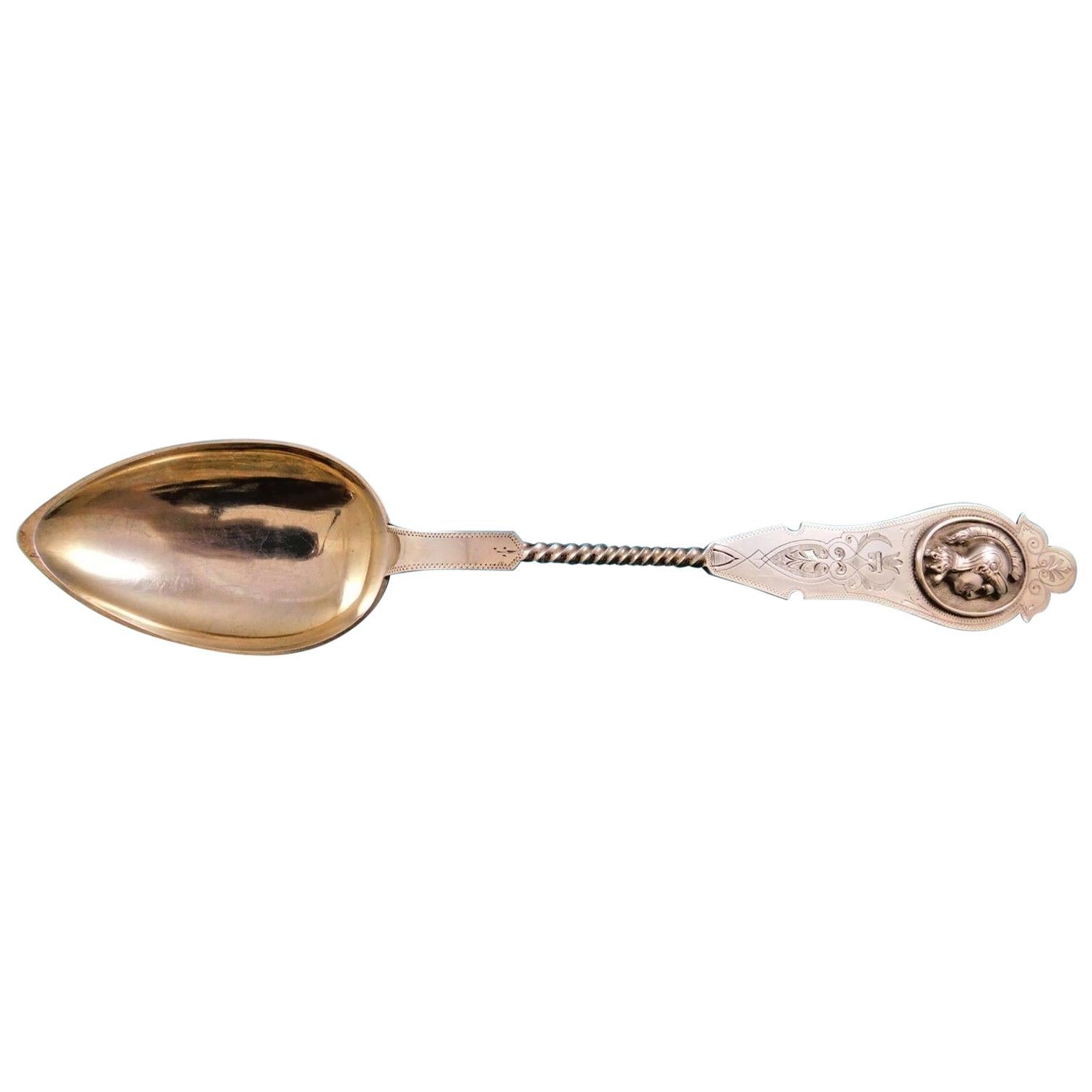 Calla Lily by Whiting Sterling Silver Ice Spoon GW Brite Cut with ...