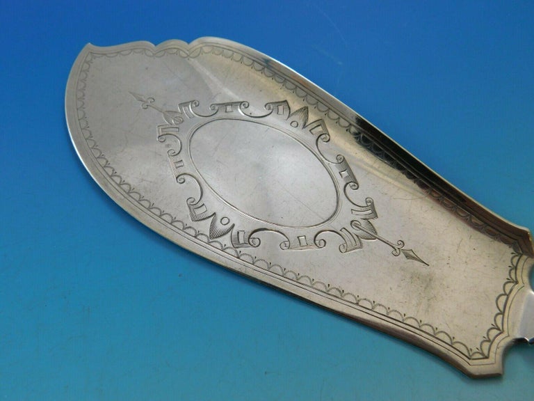 Medallion by Gorham Sterling Silver Fish Serving Set Brite Cut Dated ...