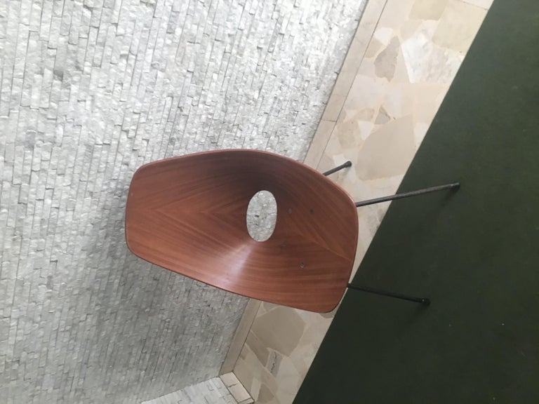 Medea Chair Vittorio Nobili/Fratelli Tagliabue 1955 Iron Wood Brass ...