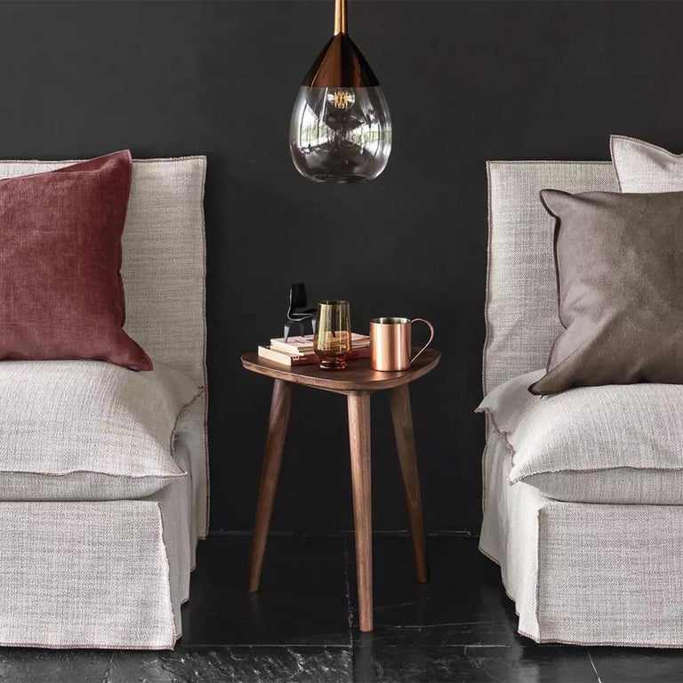 Mediator Walnut Side Table For Sale at 1stDibs