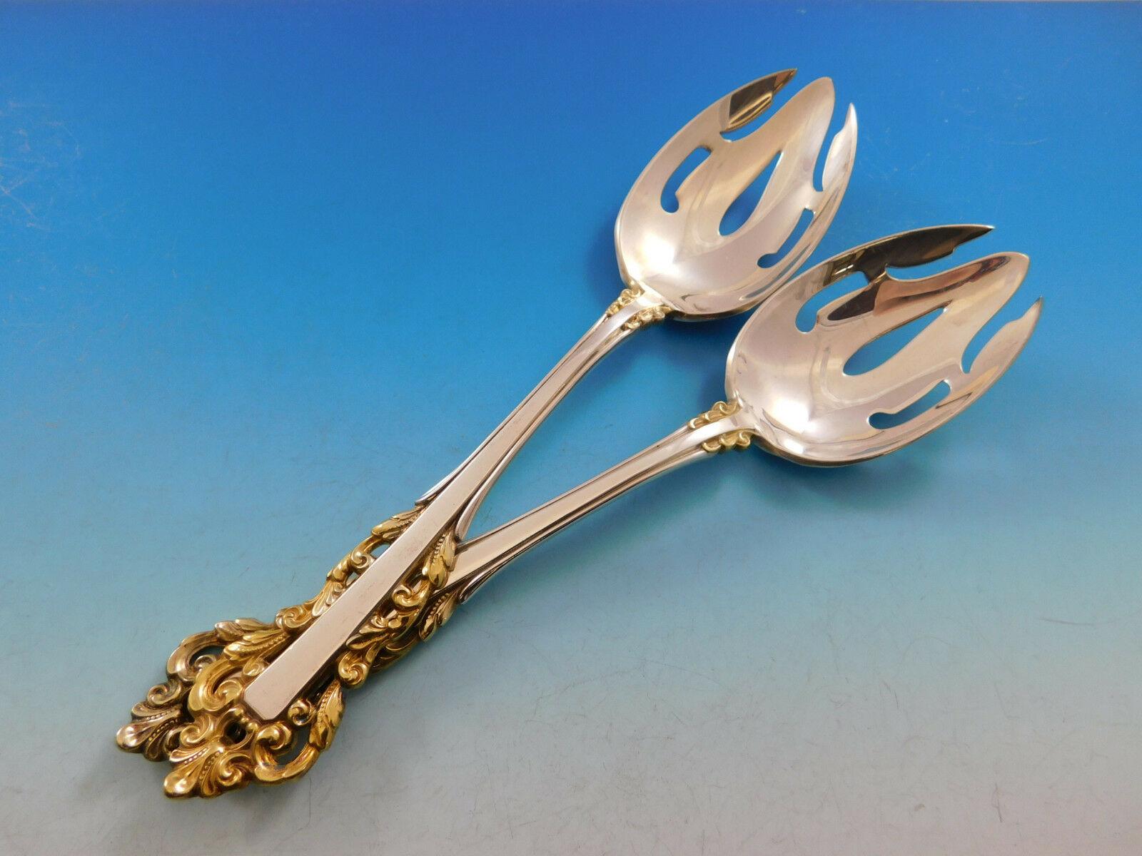 Medici Golden Accent by Gorham Sterling Silver Flatware Set 8 Service ...