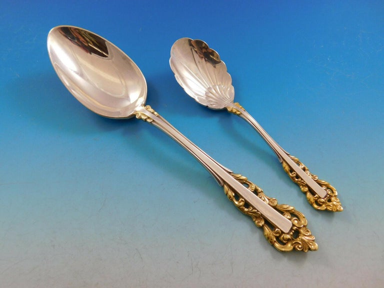 Medici Golden by Gorham Sterling Silver Flatware Set 8 Service 63 ...