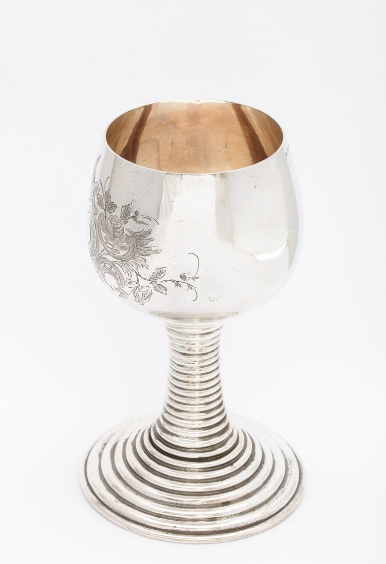 Medieval/15th Century-Style Continental Silver '.800' Roemer/ Rummer ...