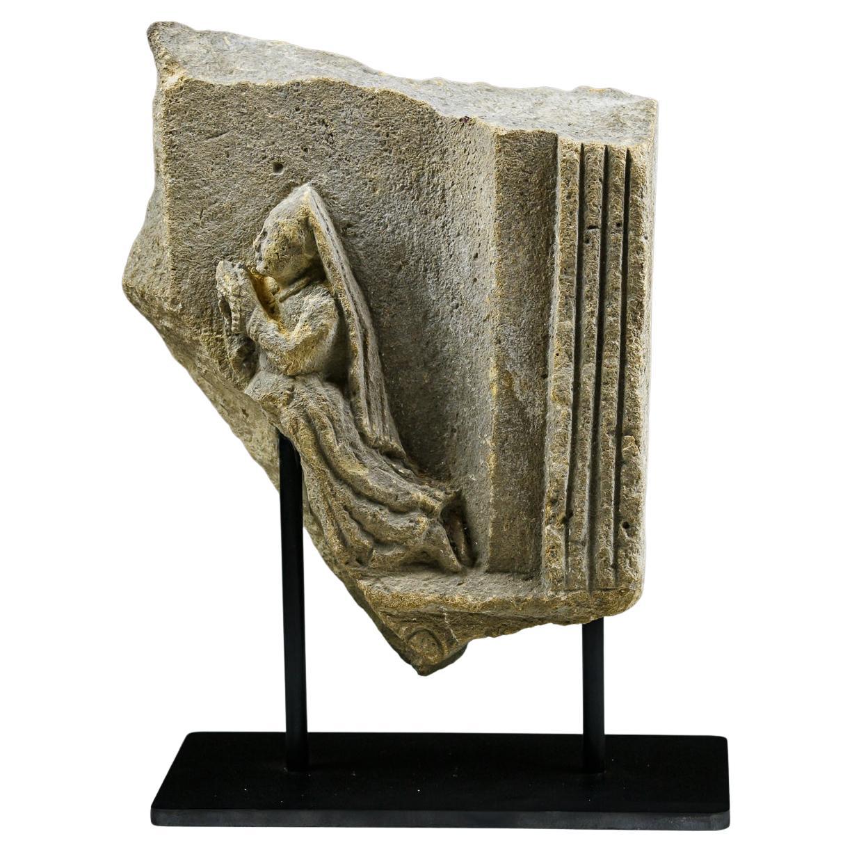 Medieval Carved Stone Fragment of Mary Magdalene at 1stDibs