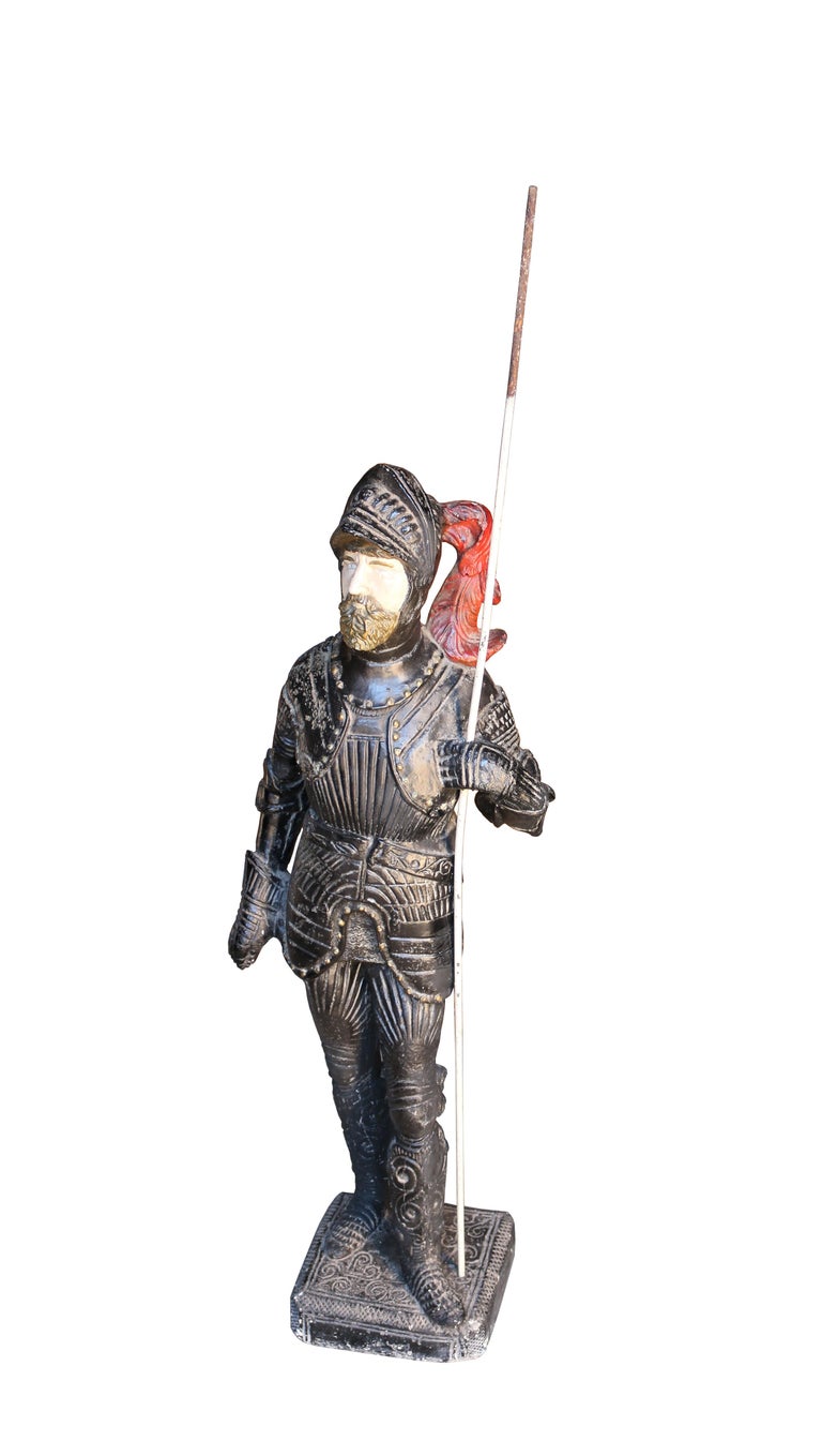 Medieval Knight in Armour Statue For Sale at 1stDibs