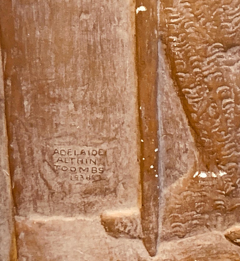 "Medieval Knight," Striking Art Deco Bas Relief Sculpture by Boston ...