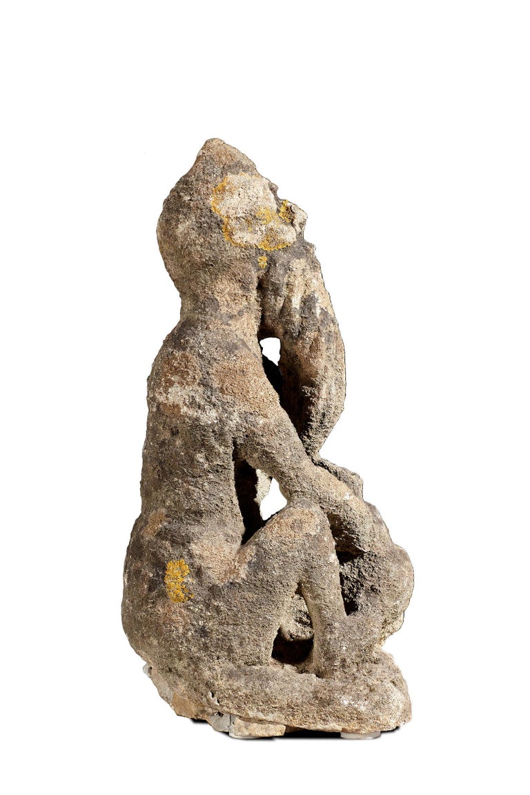 Medieval Limestone Drinking Man, English, circa 1400-1450 For Sale at ...