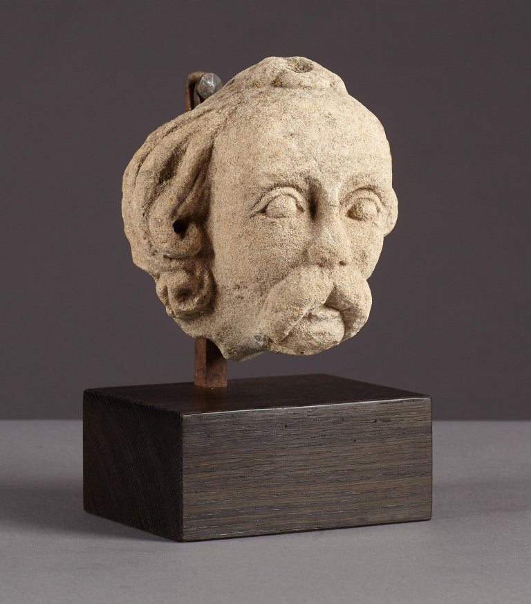 Medieval Limestone Head at 1stDibs