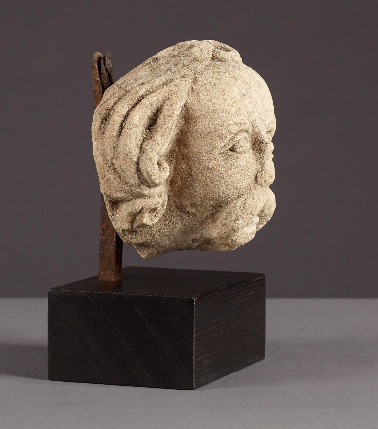 Medieval Limestone Head at 1stDibs