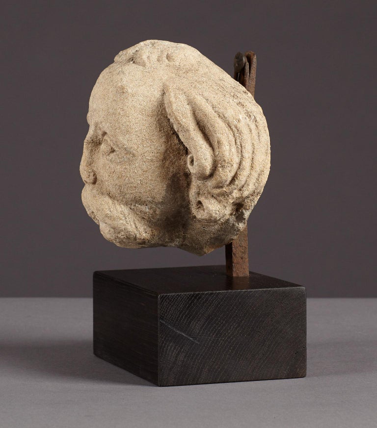Medieval Limestone Head at 1stDibs