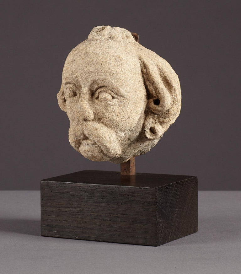 Medieval Limestone Head at 1stDibs