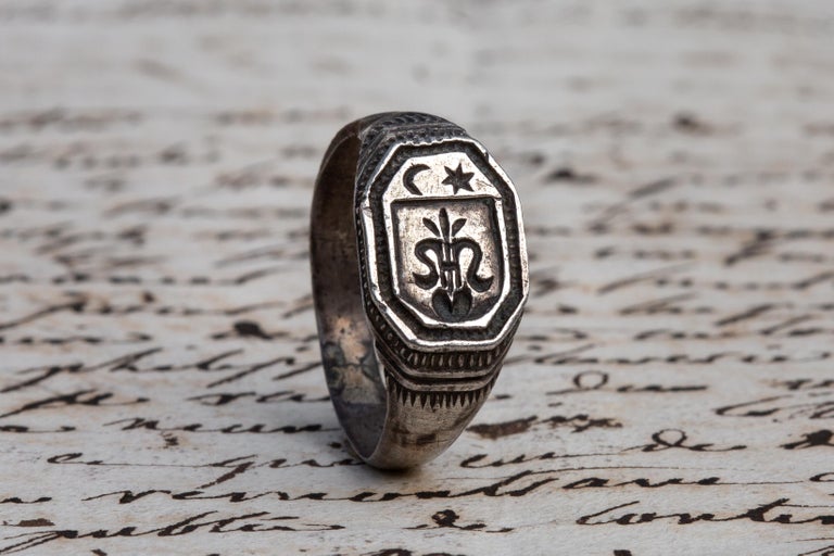 Medieval Silver Heraldic Coat of Arms Intaglio Signet Ring, 14th ...
