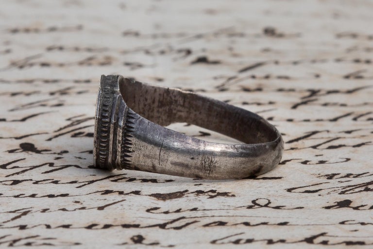 Medieval Silver Heraldic Coat of Arms Intaglio Signet Ring, 14th ...