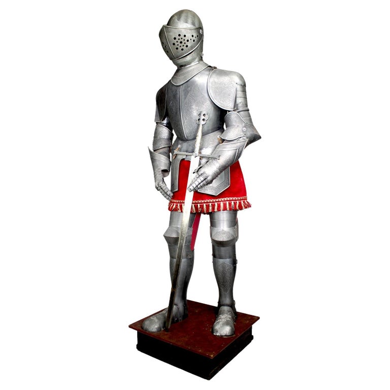 Medieval Style Full-Body Size Embossed Metal Suit of Armor or Armour ...