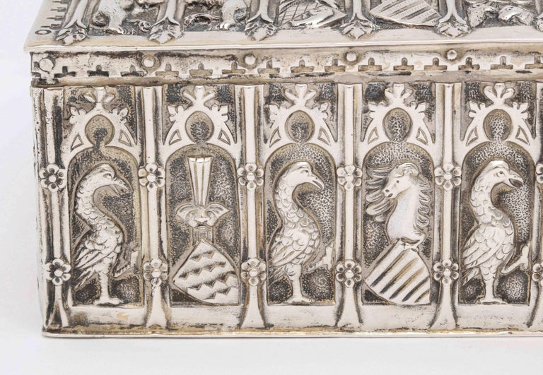 Medieval Style Continental Silver Jewelry Box at 1stDibs | medieval ...